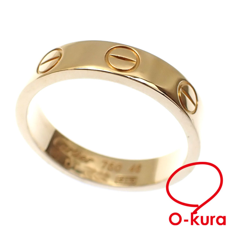 【中古】 カルティエ ミニ ラブ リング レディース K18YG 6号 #46 3.4g 指輪 750 18金 イエローゴールド | 【公式 ...